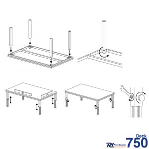 Power Dynamics Deck750 Telescopic Staging Legs – AVECorp